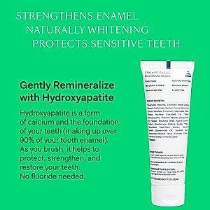 Better & Better Fortify Toothpaste w/Hydroxyapatite | Energy Toothpaste w/Vitamin B12 & D3 | Fluoride-Free, SLS-Free Toothpaste w/Organic Mints | Natural, Vegan & Whitening Toothpaste