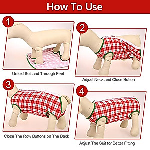 IDOMIK Recovery Suit for Dogs, Dog Onesie Surgery Recovery Shirt Abdominal Wound Surgical Clothes Post-Operative Vest Pet Surgery Wear, E-Collar Cone Alternative for Female Male