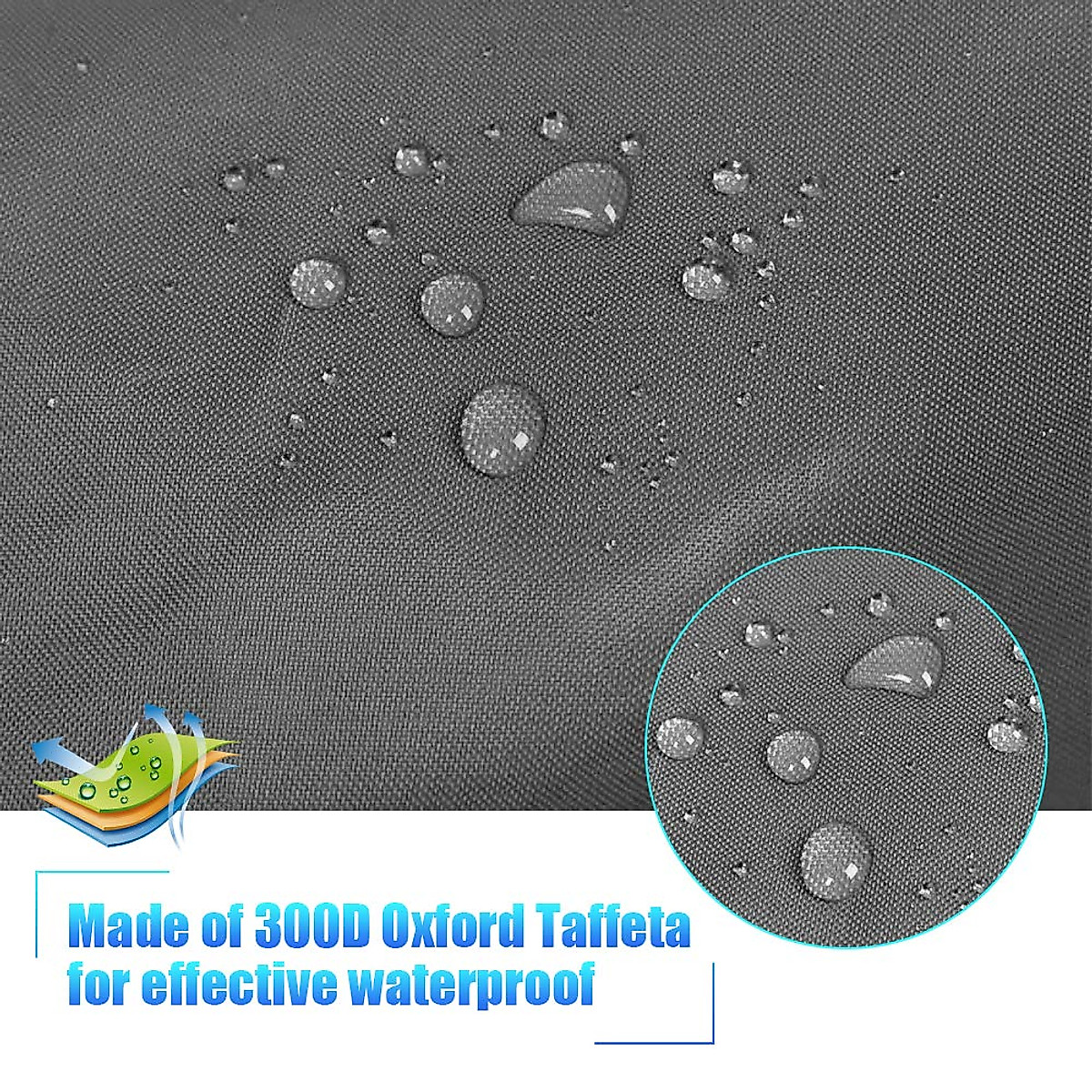 GYMTOP Waterproof Kayak Canoe Cover-7.8-18ft Storage Dust Cover UV Protection Sunblock Shield for Fishing Boat/Kayak/Canoe 7 Sizes (Gray(Upgraded), Suitable for 9.3-10.5ft Kayak)