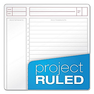 TOPS Products Journal Notetaking Planner, Wirebound, Ruled, 8-1/2"x6-3/4", Black (TOP63827) , White