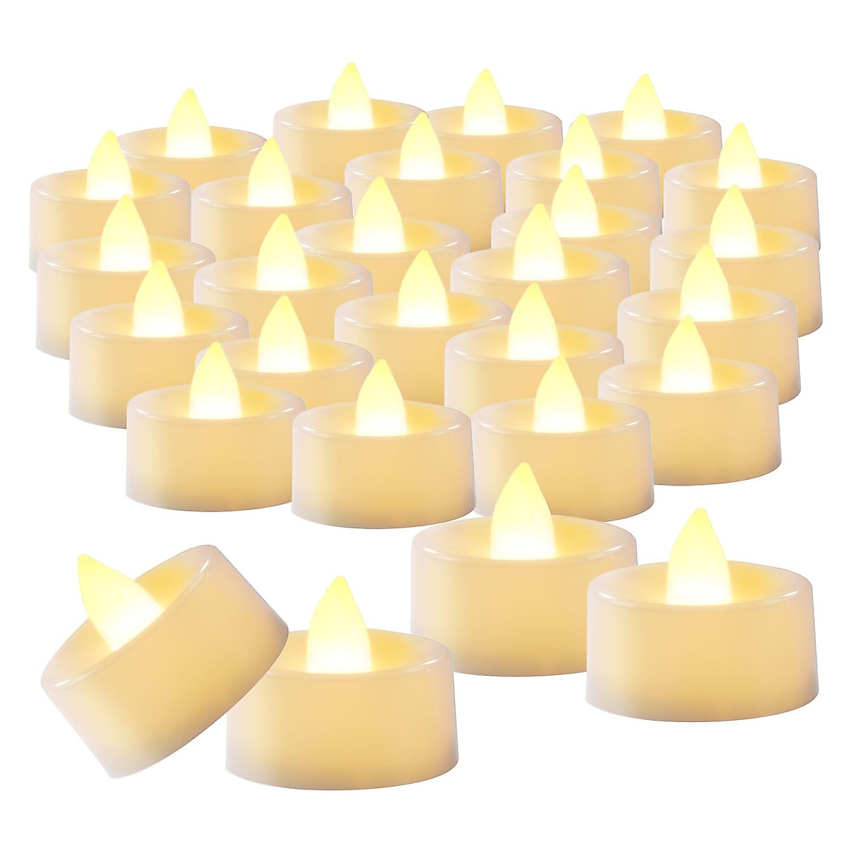 BEICHI 100-Pack Flameless LED Tea Light Candles Bulk, Warm White Battery Operated Votive Tealight Little Candles, Small Electric Fake Tea Candles for Holiday, Wedding, Parties