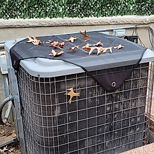 Air Conditioner Covers for Outside Units Central Top Universal Mesh Outdoor AC Unit Defender Heat Pump Conditioning Cover (32 x 32 inch), Black