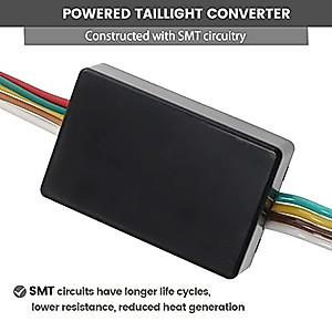 MECMO 4 Way Flat Trailer Wiring Harness for 2015-2022 Ford Transit T150 T250 T350, w/Powered Taillight Converter, Plug-in Simple Custom-Fit T-Connector 4 Pin Trailer Hitch Wiring