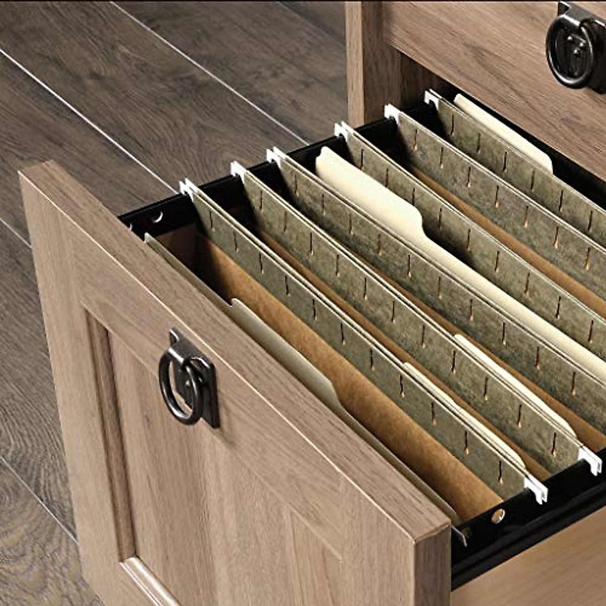 Sauder Graham Hill Desk, Salt Oak finish