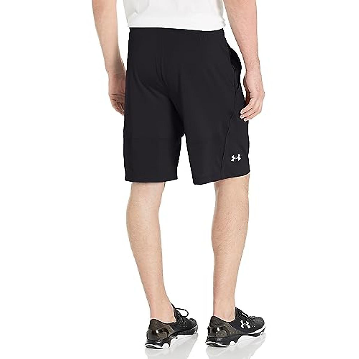 Under Armour mens Raid 2.0 Wokout Gym Shorts , Black (001)/White , Large