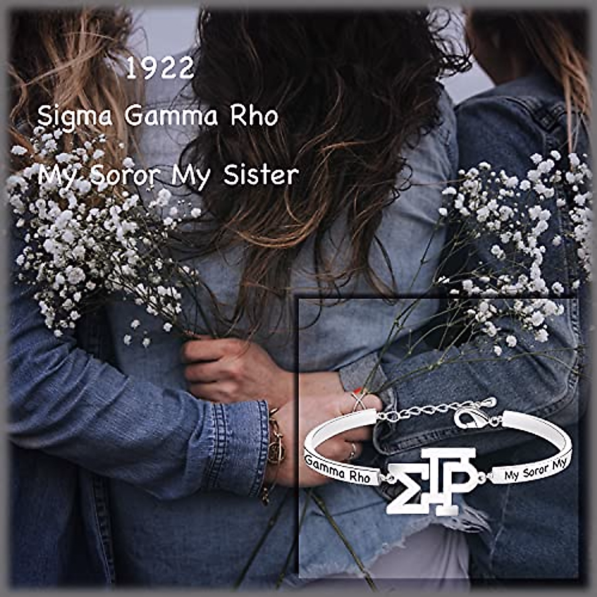 U-CHYTY Sigma Gamma Rho Sorority Bracelet 1922 Sorority Paraphernalia Bracelet Greek Sorority Jewelry for Women(CBR)