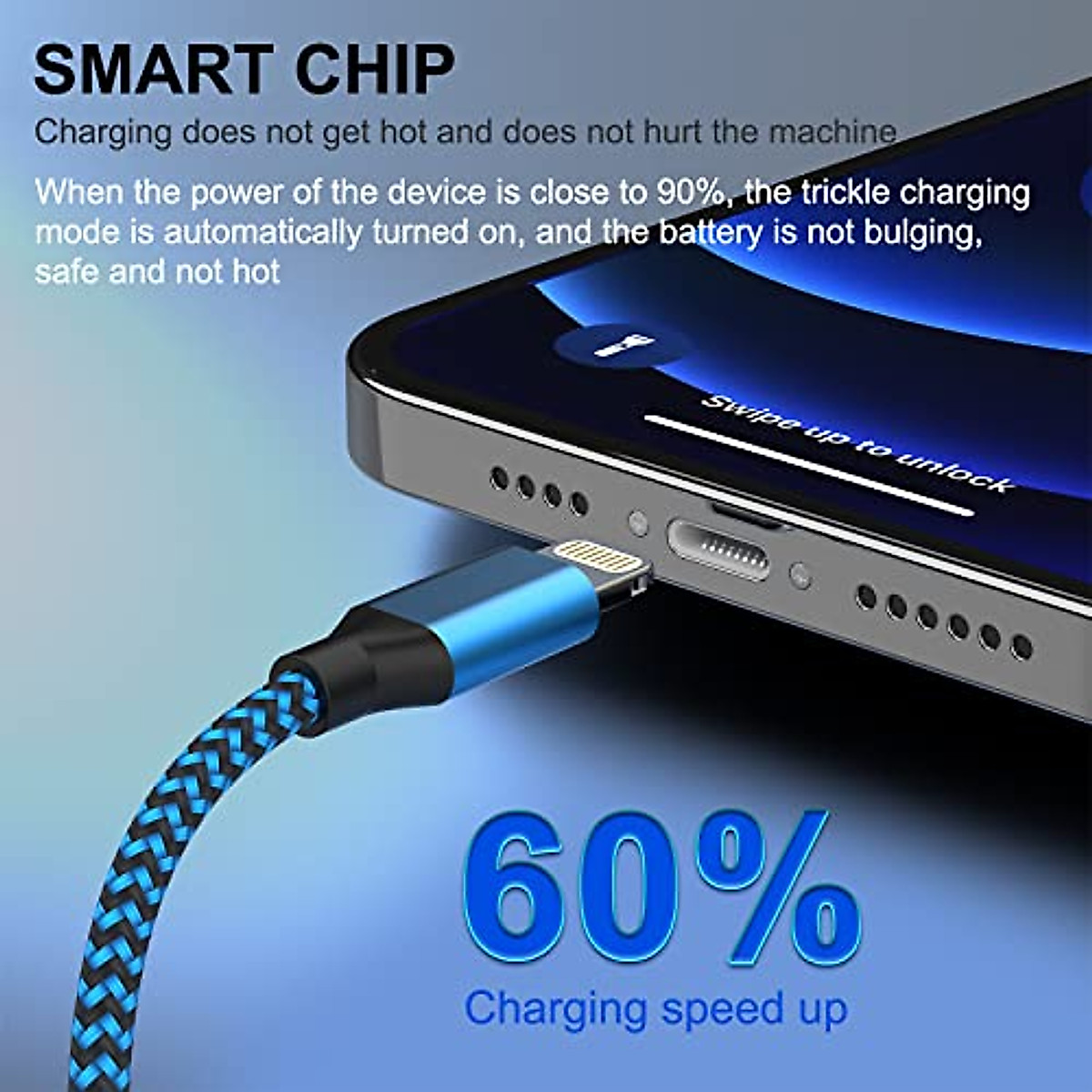 6Pack(3/3/6/6/6/10 FT)[Apple MFi Certified] iPhone Charger Long Lightning Cable Fast Charging High Speed Data Sync USB Cable Compatible iPhone 14/13/12/11 Pro Max/XS MAX/XR/XS/X/8/7/Plus iPad AirPods