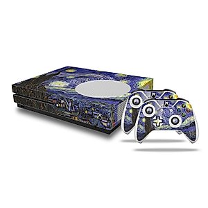 WraptorSkinz Decal Skin Wrap Set works with 2016 and newer XBOX One S Console and 2 Controllers Vincent Van Gogh Starry Night