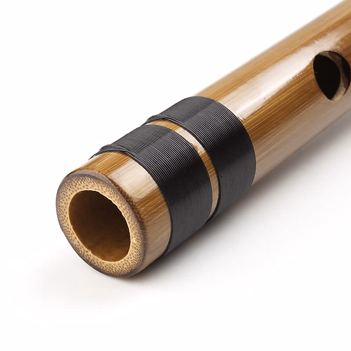 Japanese Bamboo Flute with Black Lines 7/8 Hon Handmade Bamboo Musical Instrument (7 Hon)