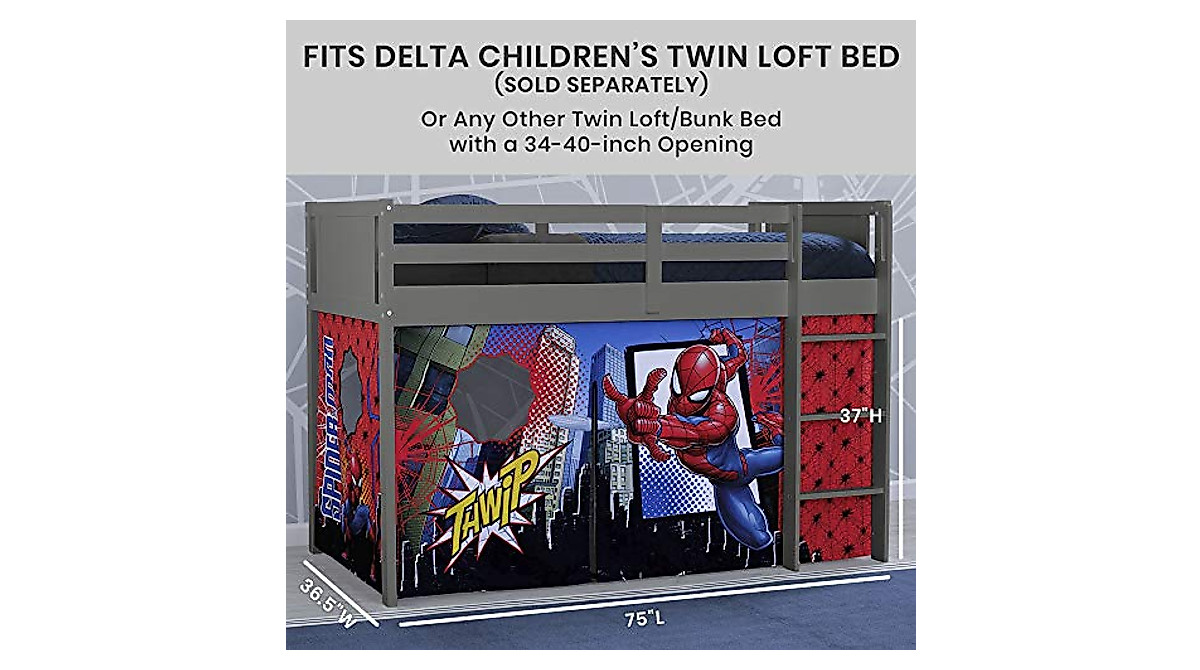 Spider-Man Loft Bed Tent - Fun Play Space for Kids
