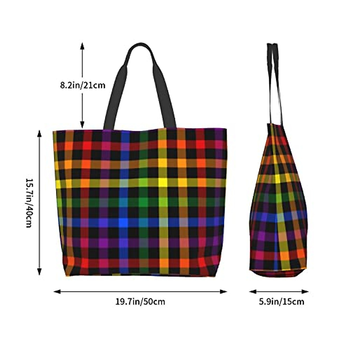 ASYG Cute Rainbow LGBT Gay Pride Women Tote Bag Large Shoulder Bag Top Handle Handbag For Shopping, Work, Travel