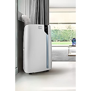 De'Longhi PACEX390UVcare-6AL WH PAC Portable Air Conditioner, Dehumidifier, Fan & UV-Carelight, 14000 BTU + UV CARE, White