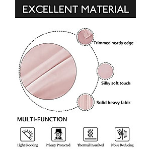 SMILETIME Pink 84in Room Darkening Velvet Curtains with Grommet, Thermal Insulated Super Soft Privacy Noise Reducing Velvet Drapes for Living Room, 2 Panels (Pink, 38Wx84L)