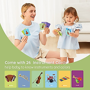 Baby Musical Mats with 25 Music Sounds, Musical Toys Child Floor Piano Keyboard Mat Carpet Animal Blanket Touch Playmat Early Education Toys for Baby Girls Boys Toddlers (1 to 5 Years Old)