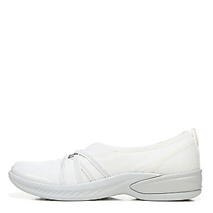 BZees Womens Niche Ballet Flat Bright White 9.5 M