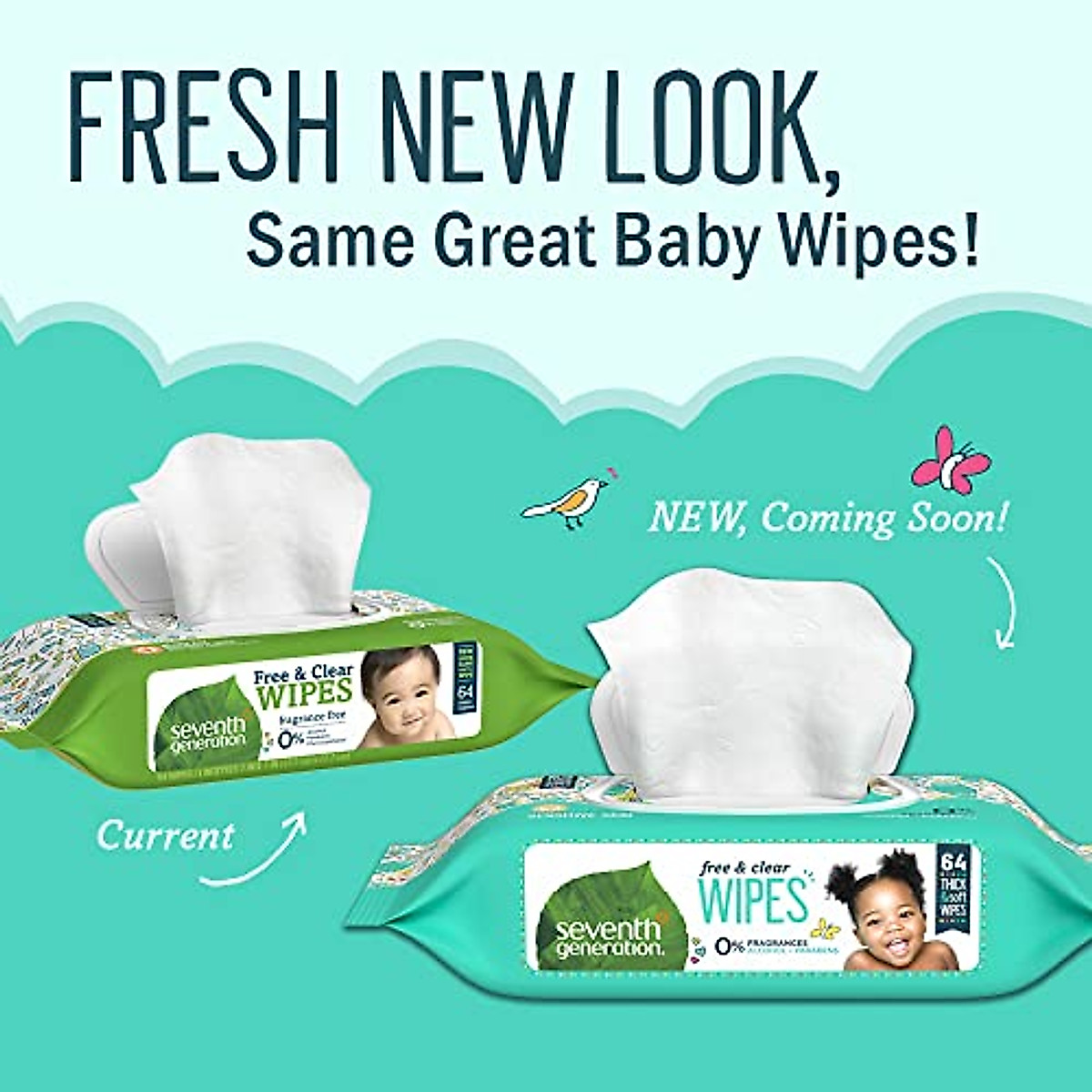 Seventh Generation Baby Wipes Sensitive Protection with Snap Seal Diaper Wipes 768 Count