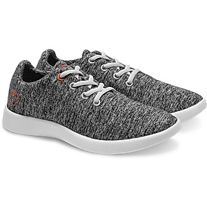 LeMouton Classic Women's Wool Shoe | Comfortable Lightweight | Walking Lace Up Sneaker [ Dark Grey/US Women's 7]