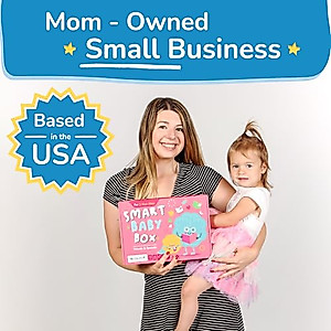 TOYVENTIVE Smart Baby Box for Girl - Educational Developmental Learning Toys for 1 + Year Old, Montessori Toddler Busy Book, Toddler Flash Cards, Baby Board Books, First Birthday Gifts for Girl