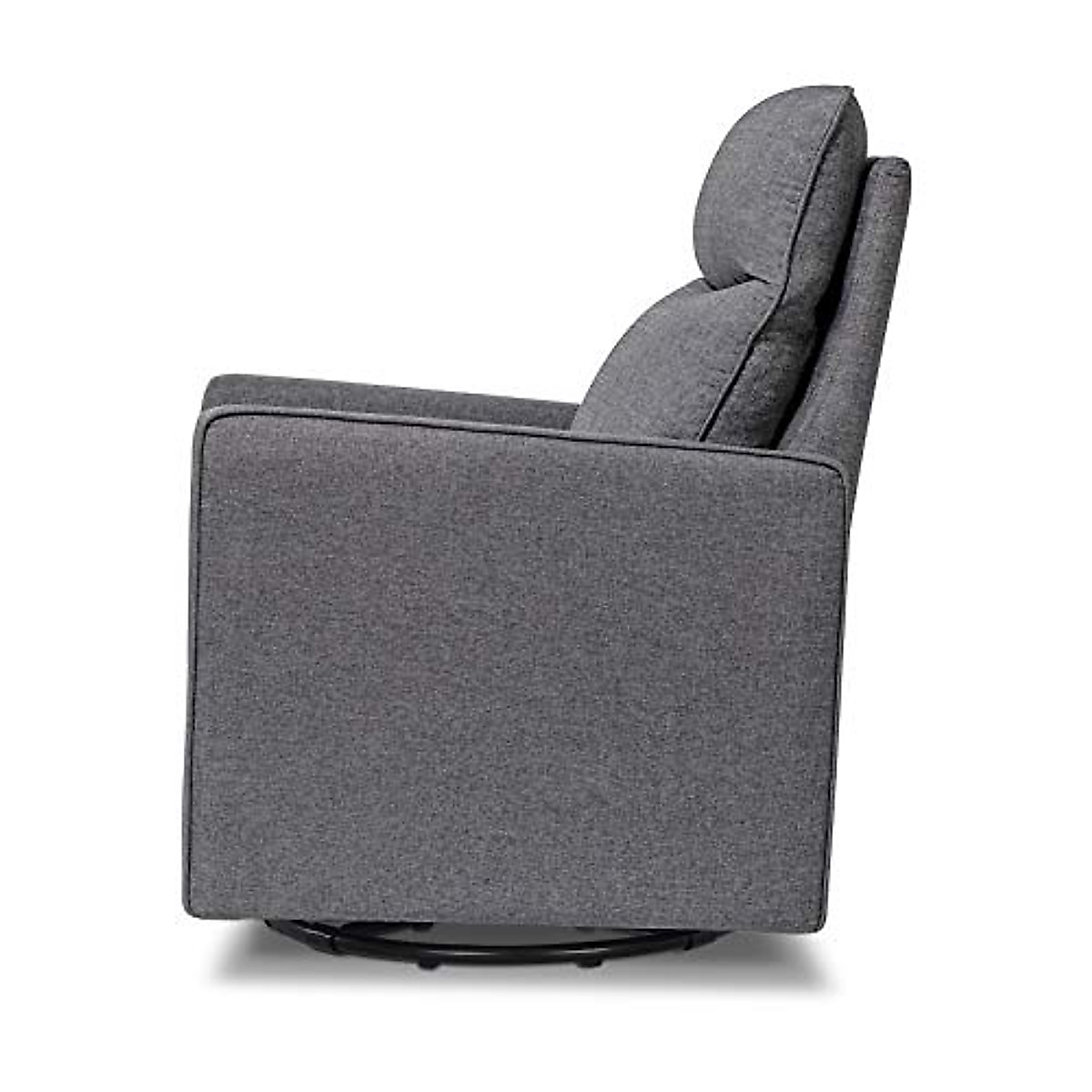 DaVinci Gabby Polyester Pillowback Swivel Glider in Shadow Grey, Greenguard Gold & CertiPUR-US Certified