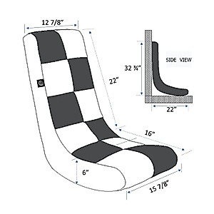 THE CREW FURNITURE Boost Video Rocker Gaming Chair, Polyurethane, Red