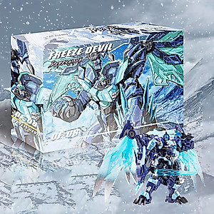 YEIBOBO ! 2-in-1 Flying Dragon Robot Transforming Toys (Blue Freeze Devil)