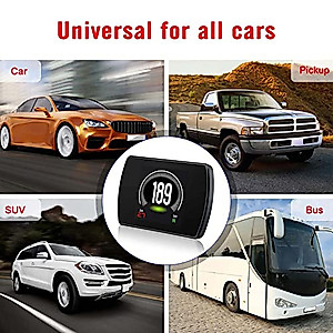 ACECAR Upgrade T800 Universal Car HUD Head Up Display Digital GPS Speedometer with Compass Driving Latitude and Longitude Speedup Test Brake Test Overspeed Alarm HD LCD Display for All Vehicle