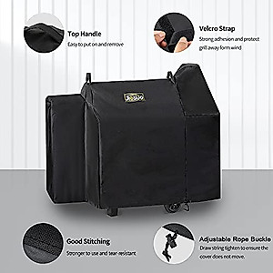 Jiesuo Grill Cover for Pit Boss Pellet Grill, Pitboss 820 Deluxe Pro Series Grills, Heavy Duty Waterproof Grill Cover for Pit Boss Pellet Grill