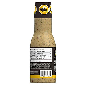 (Pack of 1) Buffalo Wild Wings Parmesan Garlic Sauce 12 fl oz Bottle (Free Miras Trademark 2-in-1 Measuring Spoon Included!)