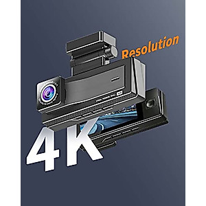 V6D Dash Cam Front and Rear,4K+1080P Dual Dash Camera for Cars,Built-in WiFi GPS Car Camera,3.18-inch Display Dashcam,170° Wide Angle Dashboard Camera Recorder, Night Vision, Parking Monitor