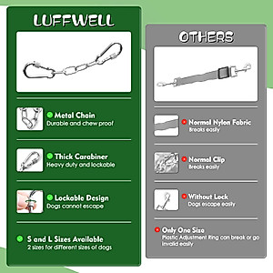 Dog Collar Backup Clip, Chew Proof Double Ended Backup Metal Safety Clasp Pet Dog Leash Connector, Heavy Duty Chain Safety Clip for Prong Collar, Dog Harness, Pinch Collar, Gentle Lead with Carabiner