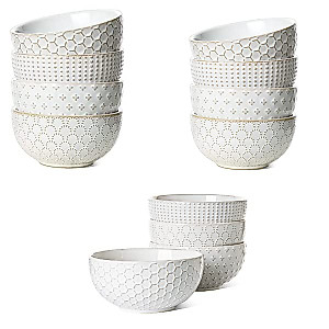 LE TAUCI Cereal bowls 6 inch + Small Bowls 4.5 inch +Cereal bowls 7 inch, Arctic White