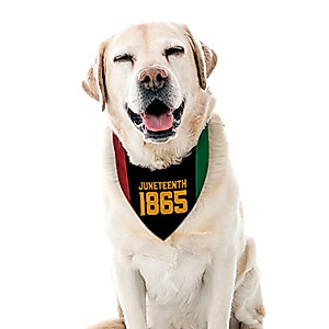 Juneteenth Dog Bandana Triangle Bibs Dog Scarf Adjustable Accessories for Small Medium Dogs Cats Pets