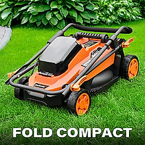 Lawn Mowers Maxlander Electric Lawn Mower Cordless (2-in-1),13 Inch 20V Battery Powered Lawn Mower with Brushless Motor, 5-Position Height Adjustment, 2pcs 4.0Ah Batteries and Charger Included