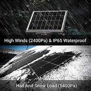 Newpowa 25W Monocrystalline Solar Panel 12V 25 Watt Mono Solar Panel Module for RV Marine Boat Off Grid