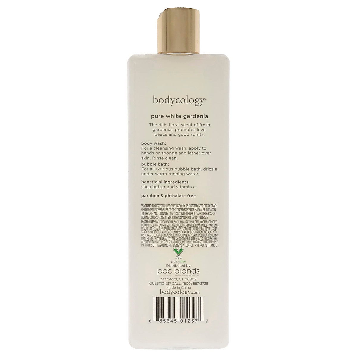 Bodycology Pure White Gardenia Foaming Body Wash (1 Unit),16 Ounces