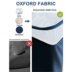 Clothes Storage Bins Boxes - 2 Pack 100L Foldable Stackable Container Organizer Set With Metal Frame, Label Holder, Clear Window, 26.4Gal Large Capacity Oxford Fabric For Closet Blanket