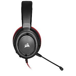Corsair HS35 - Stereo Gaming Headset - Discord Certified - Memory Foam Earcups - Works with PC, Xbox Series X, Xbox Series S, Xbox One, PS5, PS4, Nintendo Switch and Mobile – Red