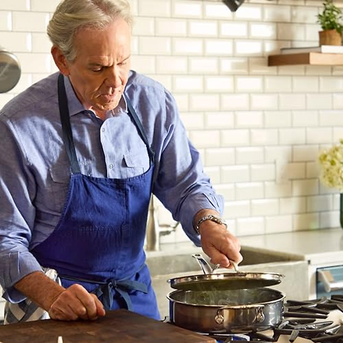 Hestan - NanoBond Collection - Titanium Stainless Steel 3.5-Quart Sauté Pan with Lid - Toxin, PFAS, & Chemical Free Clean Cookware, Induction Cooktop Compatible