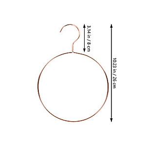 Cabilock Sock Dryer Stainless Steel Round Tie Hanger Belt Silk Scarf Ring Storage Closet Hanger (Rose Gold) Clothes Hangers