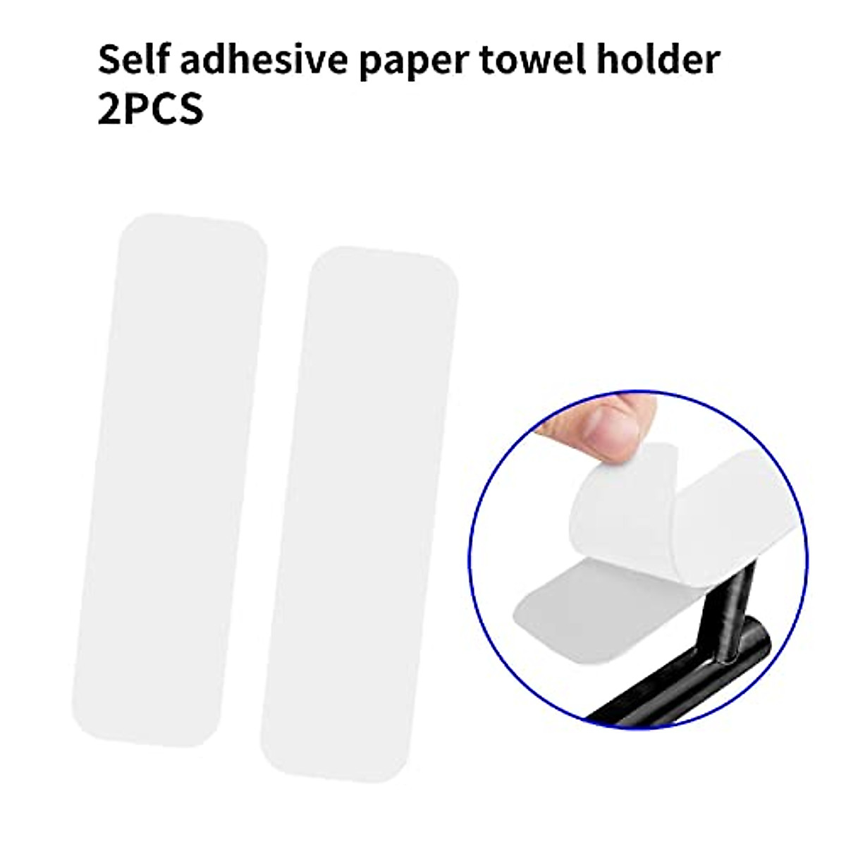 Self Adhesive Strips, Paper Towel Holder Replaces Stickers, Replacement Adhesive Strips Compatible with self Adhesive Paper Towel Holder,5.7 x 1.7 Inch-2 Pack