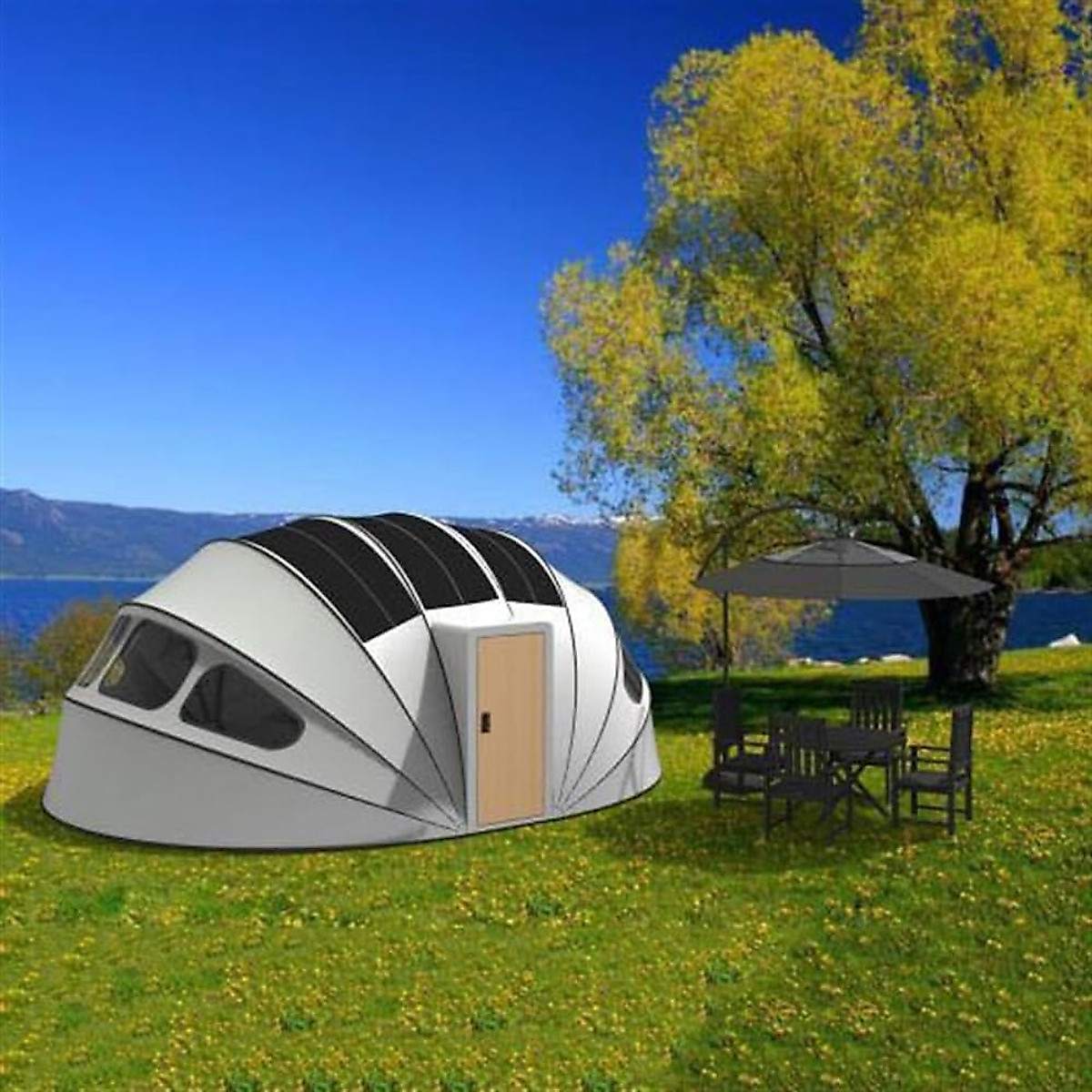 CAJUCA Flexible Solar Panel, 100 Watt 18 Volt Monocrystalline Bendable Solar Charger, Portable Solar Board for RV Tent Roof