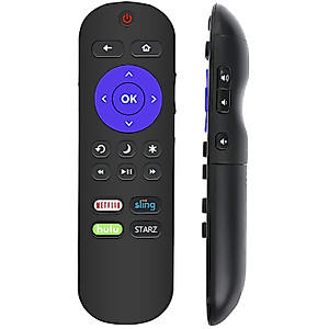 LC-RCRUS-18 Remote Control Compatible with Sharp Roku TV LC-32LB591U LC-55LBU591U LC-50LBU591U LC-43LBU591U LC-65LBU591U LC-32LBU591U 398GR10BESPN0002 LC-32LB481U LC-43LB481C LC-43LB481U