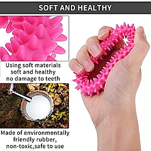 cobee Puppy Teething Chew Toys, 3 Packs Small Dog Puppy Toy Ring 360° Clean Pet Teeth and Soothe Itching Rubber Dog Chew Toy Oral Health Puppy Interactive Chew Toys