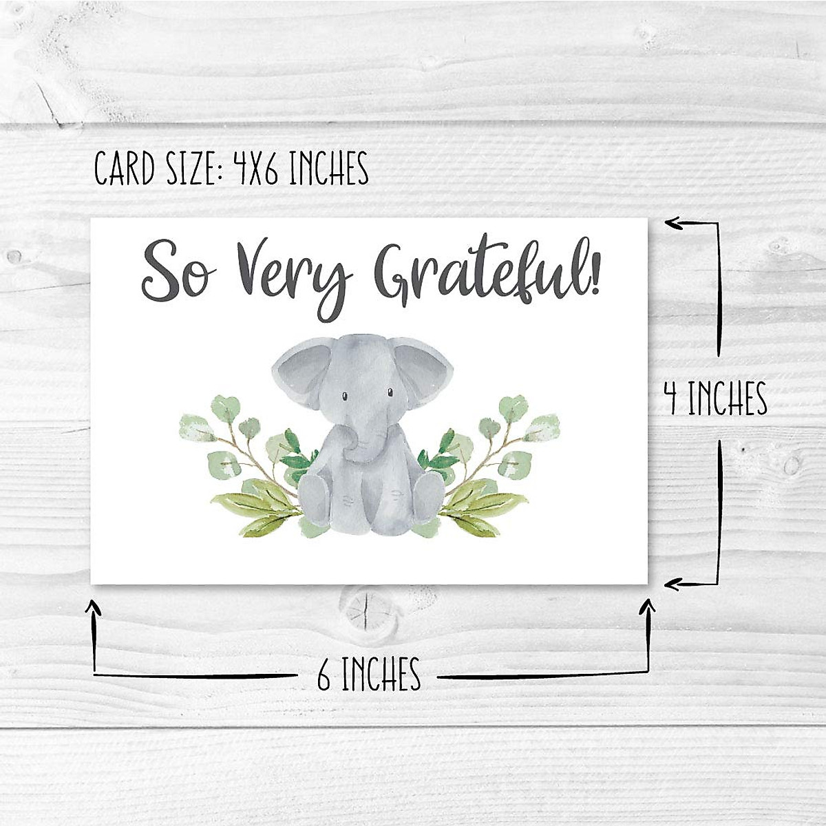 Hadley Designs 24 Elephant Baby Shower Thank You Cards With Envelopes Baby Shower Thank You Cards Girl - Thank You Cards Baby Shower Boys, Baby Elephant Thank You Card Baby Shower Thank You Cards Boy