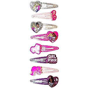 LUV HER Barbie Hair Clips for Girls Snap Clips 8 pack multi color Ages 3+