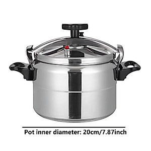 Pressure Cooker Aluminum Pressure Canner with Safely Valve 4L Large Capacity Canning Pot Induction Cookware with Anti-Scald HandlesPressure Cookers