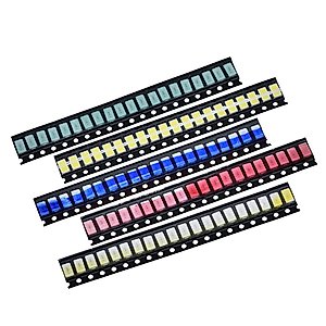 Cermant(5 Colors x 20 pcs = 100 pcs)5730 SMD LED Diode Lights Kit(0.22 x0.12 inch) Super Bright Lighting Bulb Lamps,Electronics Components Light, Light,Emitting Diodes,Yellow, red, Blue, Green, White