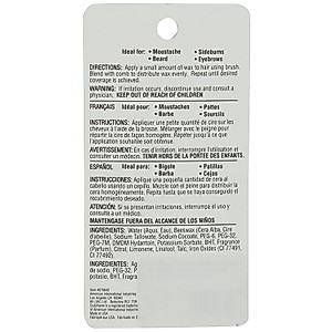 Clubman Pinaud Moustache Wax in Chestnut, Strong Hold, Natural Color Blend for Styling Beards, Sideburns, and Eyebrows 0.50 Fl Oz (Pack of 6)