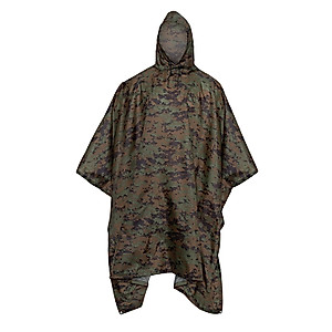 Rothco R/S Poncho, Woodland Digital Camo
