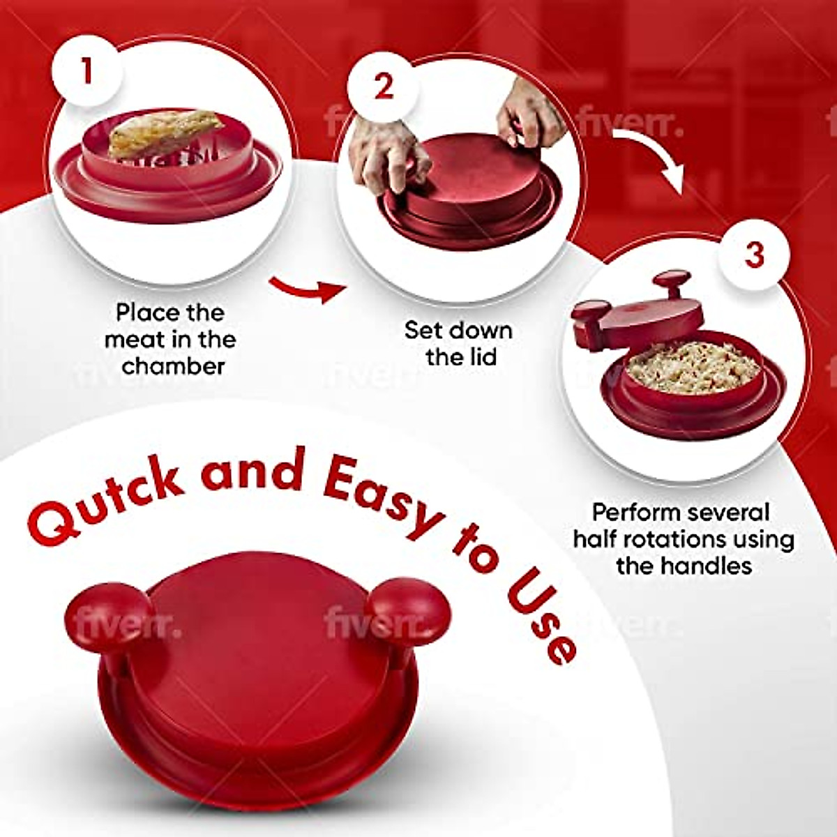 Castle Fit - Chicken Shredder Tool with Silicone Tipped Tongs - Chicken Shredder Tool Twist and Meat Shredder Tool decreases meal prep time and clean up - Amish Chicken Shredder is safe and convenient